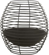Černo-hnědé železné kulaté ohniště Tippo - Ø 60*60 cm