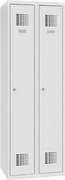 MALOW Šatní skříň kovová Sum 320 W šířka 600 mm [světle šedá, světle modrá, cylindrický zámek]