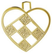 Vánoční ozdoba Braided Heart Gold 12 cm Rosendahl
