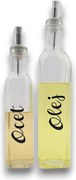 Zeller Present Sada láhví na olej a ocet 500ml+270ml se štítky, Zeller