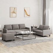 3dílná sedací souprava s poduškami taupe textil 3201475