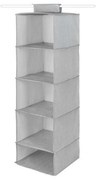 Compactor - Závěsný organizér 30x30x105 cm, 5 přihrádek, šedá RAN10166