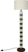 Tmavě hnědá/šalvějově zelená stojací lampa s textilním stínidlem (výška 143 cm) Vertigo – Dutchbone