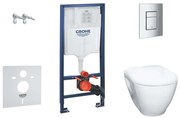 Grohe Solido - Set předstěnové instalace, klozetu Serel a sedátka softclose, tlačítko Skate Cosmopolitan, chrom 38528SET-KH