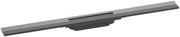 Hansgrohe RainDrain Flex - Lineární sprchový žlab s nerezovým roštem 800, do prostoru, zkrátitelný, kartáčovaný černý chrom 56044340