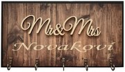 Věšák na klíče Mr & Mrs čislo: 2