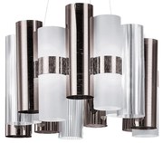 Slamp La Lollo Pewter white suspension M, designové závěsné svítidlo, 40W LED 2700K stmívatelné, průměr 48cm