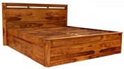 Indický nábytek - Postel s úložným prostorem Tina 180x200 z masivu palisandr Natural