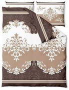 Zaratex Saténové povlečení 160x200 Palace béžové hnědé ornamenty
