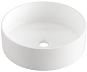 Invena Limnos, kulaté umyvadlo na desku 36x36x13 cm, bílá, INV-CE-59-001-W