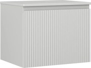 Mexen Rivel, koupelnová skříňka 60 cm s pracovní deskou, 1 zásuvka, drážkovaná, matná šedá, 91A20-06047-1-BFC62