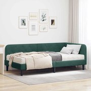 Rohový rám postele Tmavě zelená 90 x 190 cm samet 3394146