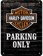 Postershop Plechová cedule: Harley-Davidson Parking Only - 20x15 cm