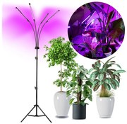 LED Stmívatelná stojací lampa pro pěstování rostlin VITARO 4xLED/7,5W/230V černá