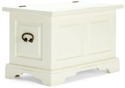 furniture-nabytek.cz - Masivní truhlice Catello z borovice a MDF, lakovaná, bílá – 80×44×50 cm