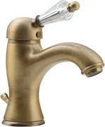 Sapho Sapho, KIRKÉ CRYSTAL stojánková umyvadlová baterie s výpustí, křišťálová páčka, bronz, KI02KB