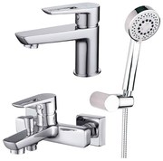 Cersanit Mille - Set umyvadlové a vanové baterie s příslušenstvím, chrom S952-003