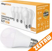 SADA 10x LED žárovka E27 A60 15W 1200lm 3000K - teplá bílá