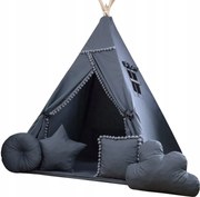 Dětský stan TEEPEE (TÝPÍ) SUPERIOR s doplňky - GRAFITOVÝ