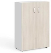 Střední skříň Manager 79,8 x 42,2 x 119,5 cm, akát světlý / bílá