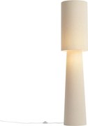 Japandi stojací lampa béžová látka teddy 2-světla - Trompet