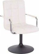 LuxuryForm DESIGN Židle VERONA na černém talíři - bílá