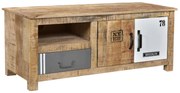 furniture-nabytek.cz - Masivní TV stolek Pune z mangového dřeva, lakovaný, přírodní – 115×43×45 cm