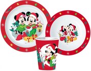 Dětská vánoční sada plastového nádobí pro děti Mickey & Minnie Mouse - Disney - 3 díly