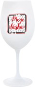 MOJE LÁSKA - bílá sklenice na víno 350 ml