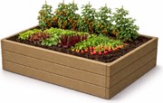 PROSPERPLAST Vyvýšený záhon BASE WOODY ECO WOOD 75,6 cm, naturo ECO