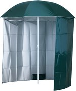 Slunečník Outsunny s boční stěnou pro pláž, ochrana před sluncem, polyester, tmavě zelený, 2,2 x H2,2m | Aosom