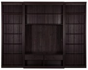 Hnědá TV sestava z borovicového dřeva 288x223 cm Anita – Støraa