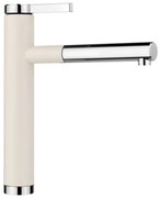 Blanco Linee S - Dřezová baterie s výsuvnou koncovkou, jemná bílá/chrom 526957