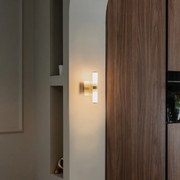 Chytré koupelnové nástěnné svítidlo zlaté IP44 2-světla vč. Zigbee G9 - Bath