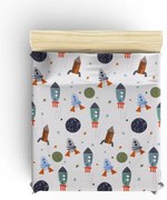 Bílý bavlněný dětský přehoz 140x200 cm Spacex – Mijolnir