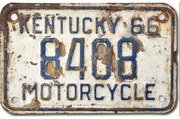 Americká SPZ Kentucky 1966 White 8408 moto