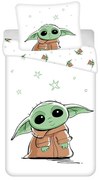Jerry Fabrics Bavlněné povlečení 140x200 Star Wars Baby Yoda bílý zelený povlak na polštář 70x90 srpen 23