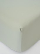 MK Lůžkoviny Saténové prostěradlo Diana 90 × 200 cm - šedozelená