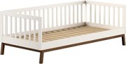 Béžová dětská postel z borovicového dřeva s roštem 90x200 cm Sezane – Vipack