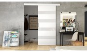 Interiérové posuvné dveře Melanie 80 V, Barva: bílá / bílá lacobel