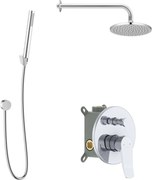 kielle Nefia - Sprchový set s baterií pod omítku, pro 2 spotřebiče, s příslušenstvím EcoSpare a tělesem, chrom 20627SP120