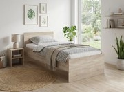 Postel ELISA 90 x 200 cm, dub sonoma Rošt: S laťkovým roštem, Matrace: Matrace Sommera 18 cm