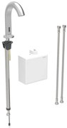 Geberit Piave - Elektronická termostatická umyvadlová baterie, bateriové napájení, easy to clean, kartáčovaný nerez 116.168.SN.1