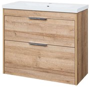 Mereo Vigo - Skříňka s umyvadlem 81x72x40 cm, 2 zásuvky, dub Riviera CN322