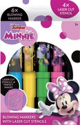 JIRI MODELS Fixy foukací 6ks Disney Minnie Mouse set se 4 šablonami 7l