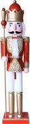 Nutcracker figurka louskáček dřevěná, vánoční ozdoba 60 cm