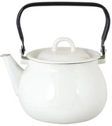 Bílá varná smaltovaná konvice Emil´s Enamel Offwhite - Ø 19 * 16,5 cm / 2,5L