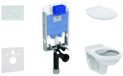 Ideal Standard ProSys - Set předstěnové instalace, klozet Alpha se sedátkem, tlačítko Oleas M1, chrom ProSys80M SP108