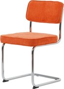 Oranžová manšestrová jídelní židle Rupert – Unique Furniture
