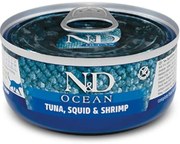 N&D OCEAN Cat konz. Tuna, Squid & Shrimp 70 g